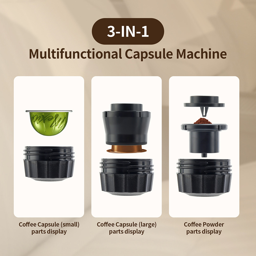 Multi-functional 3-in-1 Espresso Machine with 15bar Pressure for Hot or ...