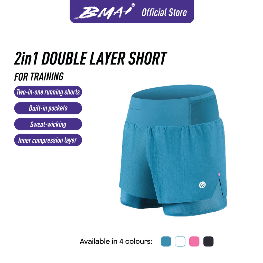 BMAI Double Layer Short Men | Shopee Malaysia