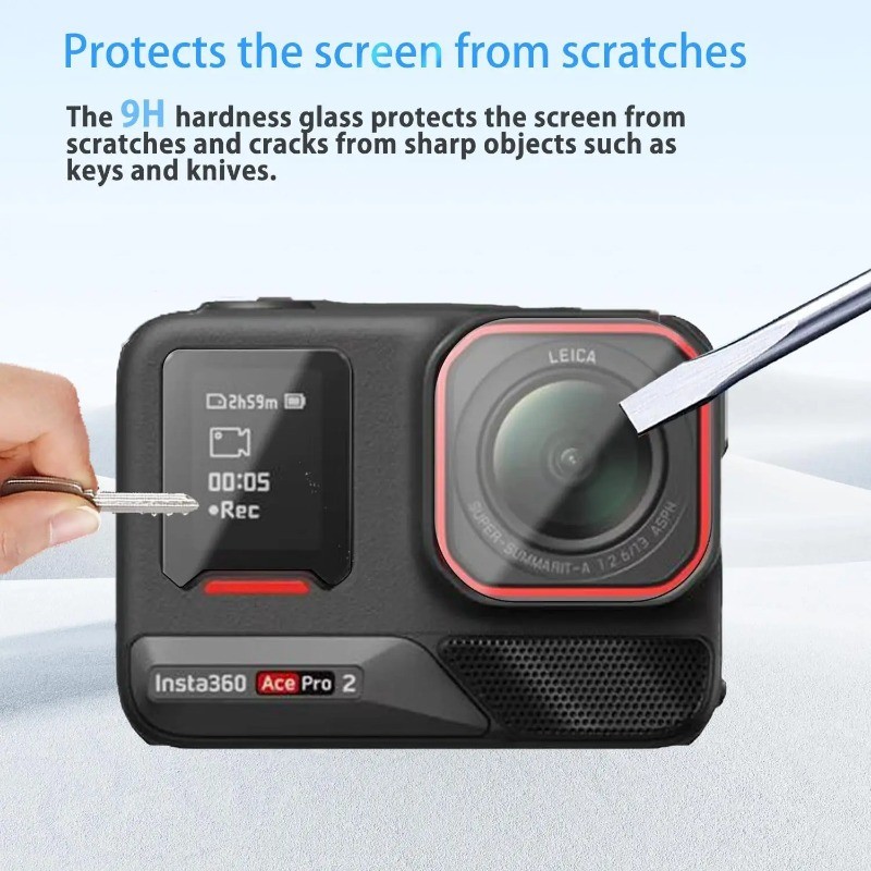 Tempered Glass for Insta360 Ace Pro 2 Screen Protector HD Lens/Screen ...