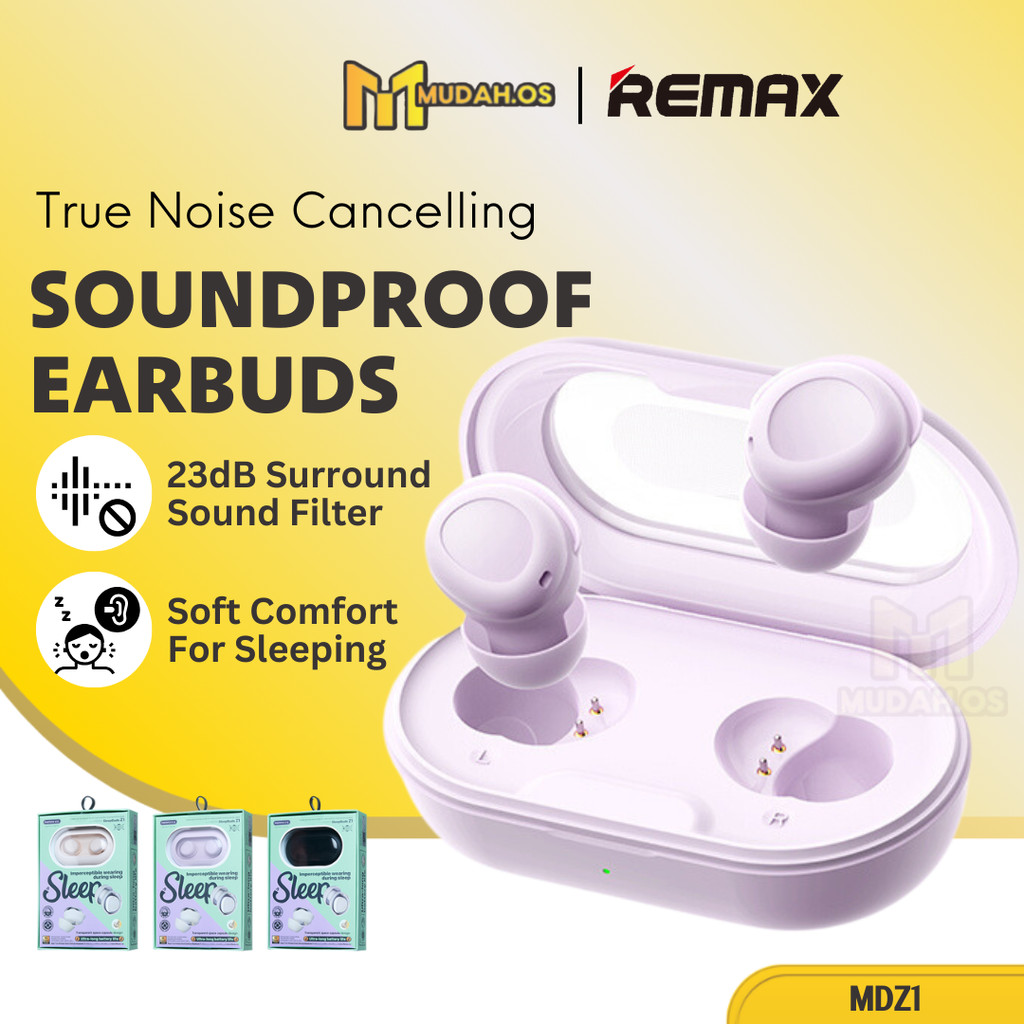 REMAX Active Noise Cancelling Sleep Bluetooth HD Earbuds ANC True ...