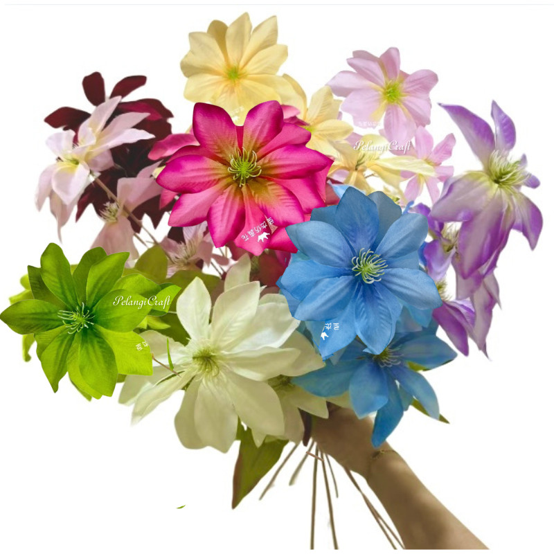 (3HEADS) LOTUS DIAMOND FLOWER Artificial Fake Plant Bouquet Plastic ...