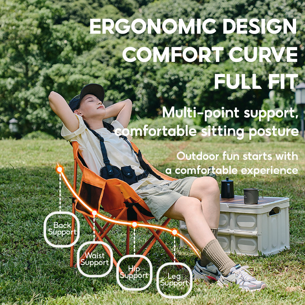 JDEX OPENWAY Moon Chair Outdoor foldable camping chair kerusi lipat ...