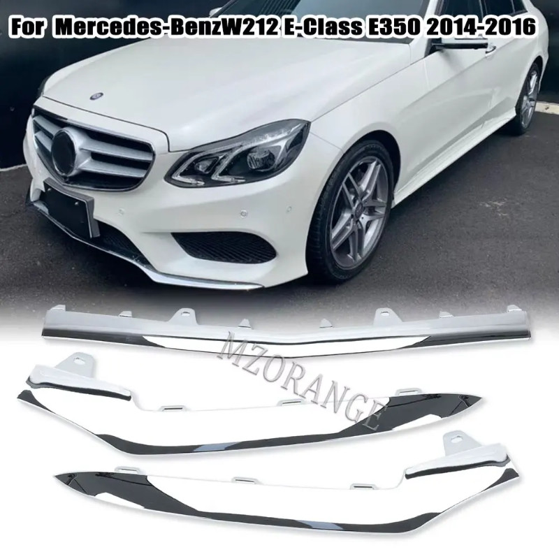 Lower Front Bumper Chrome Trim Molding For Mercedes-Benz W212 E200 E250 E300 E350 4 Door Sport ...