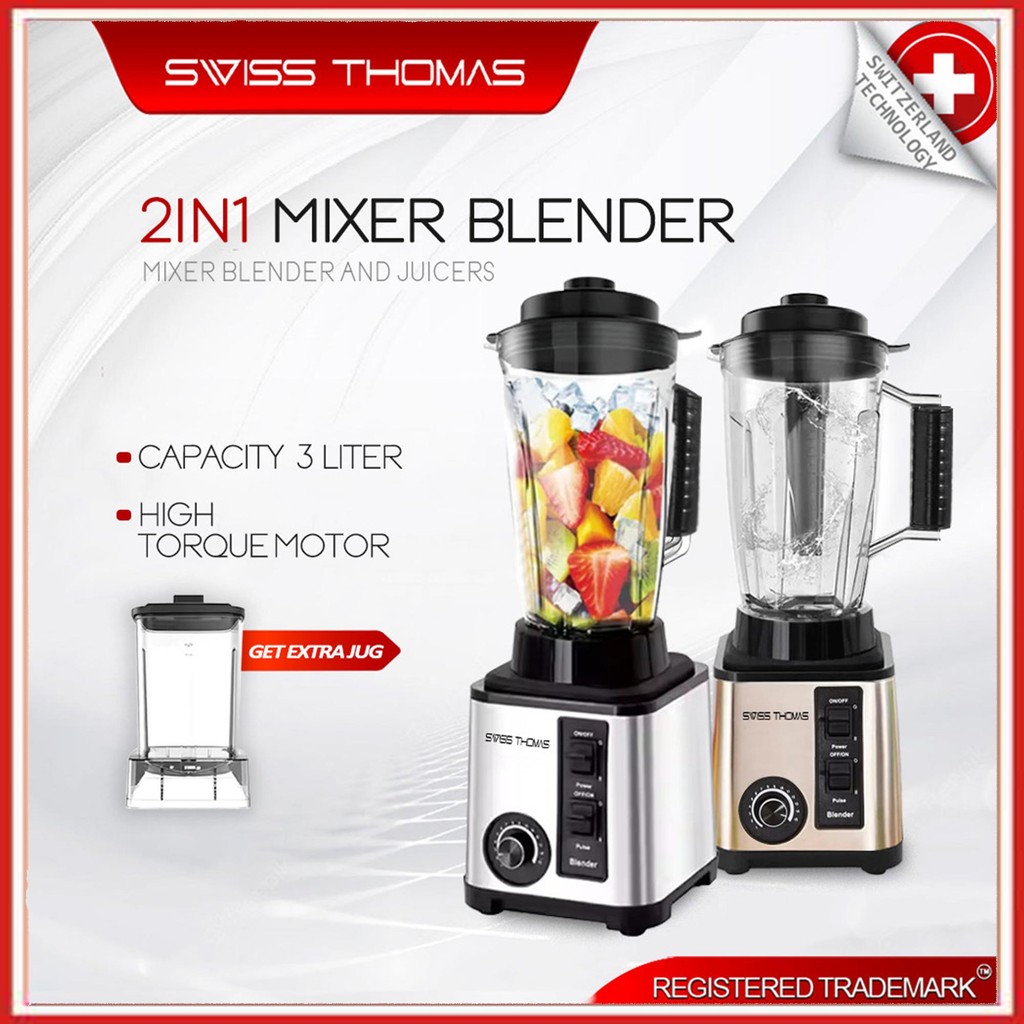 REDBUZZ x Swiss Thomas 3L Multifunction Heavy Duty Blender Powerful ...