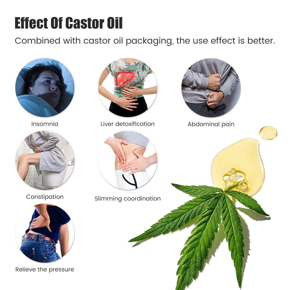 10PCS Self-Adhesive Castor Oil Patches Disposable Self-Adhesive Castor ...