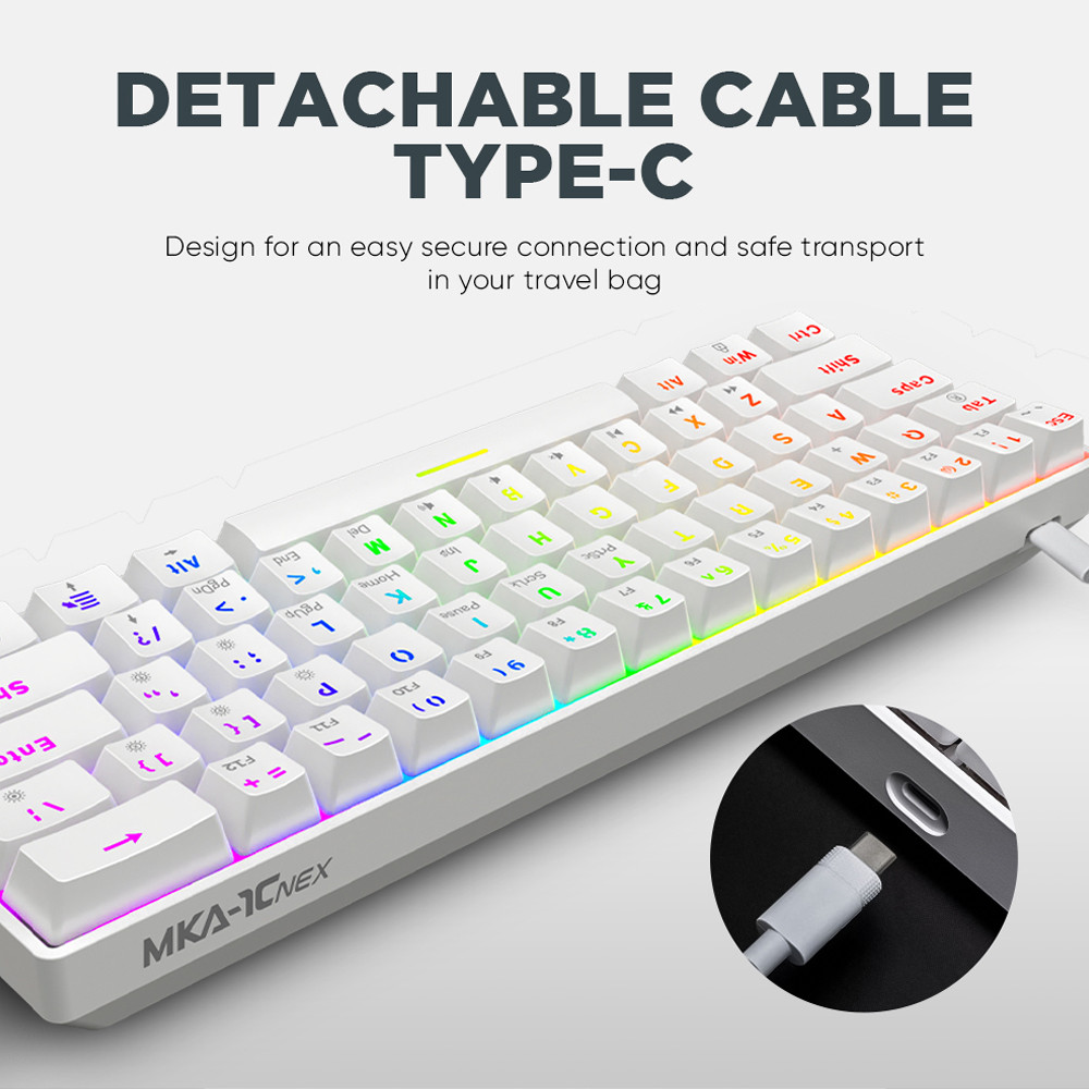 Armaggeddon MKA 1C Nex Hotswappable 61 Keys Wired Mechanical Keyboard ...
