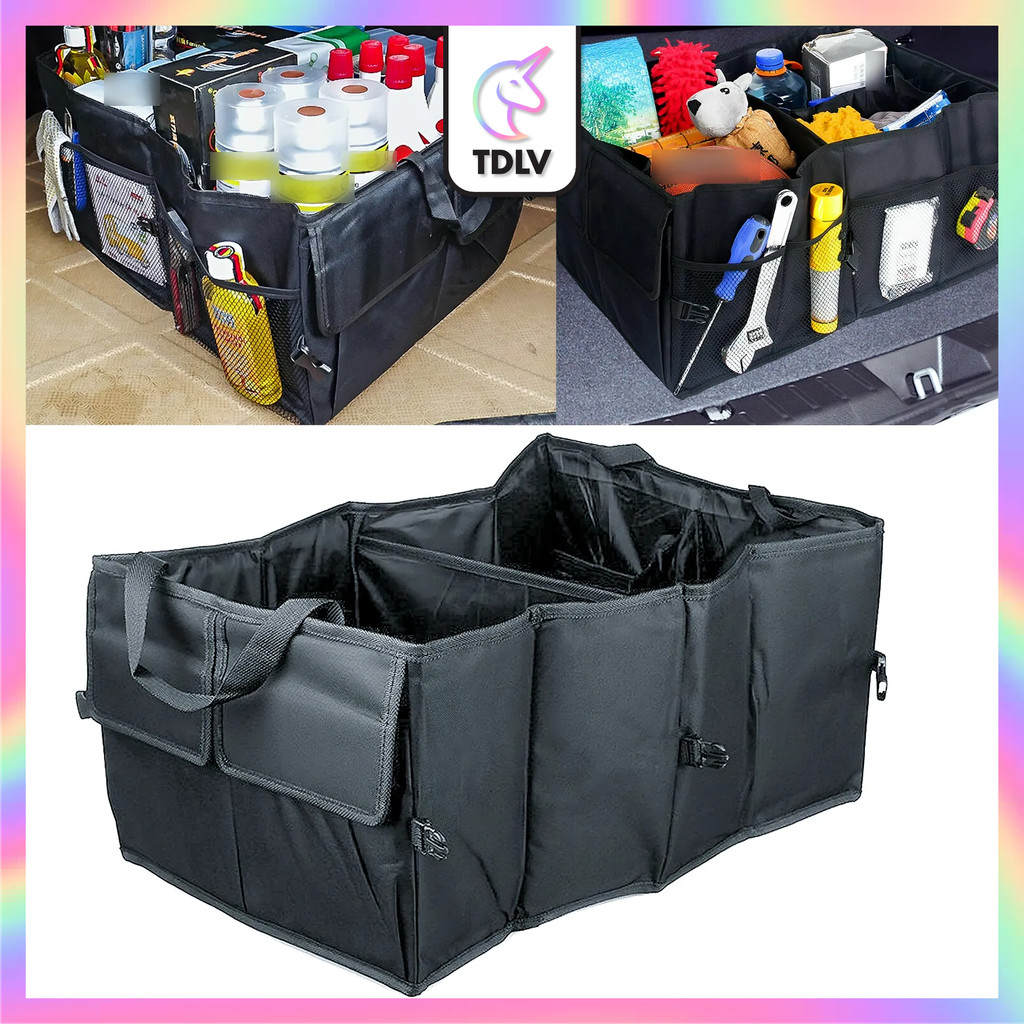 TDLV Car Trunk Heavy Duty Collapsible Car Rear Boot Organizer Foldable ...