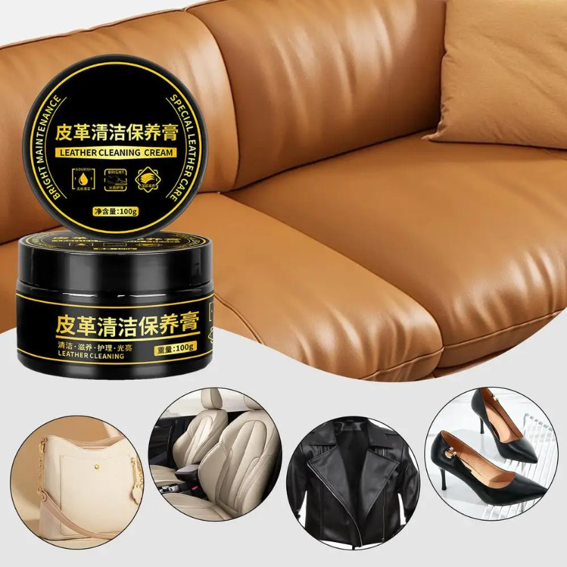 4 Cans Leather Cleaning Cream 100g Multifunctional Car Seats Home Sofa ...