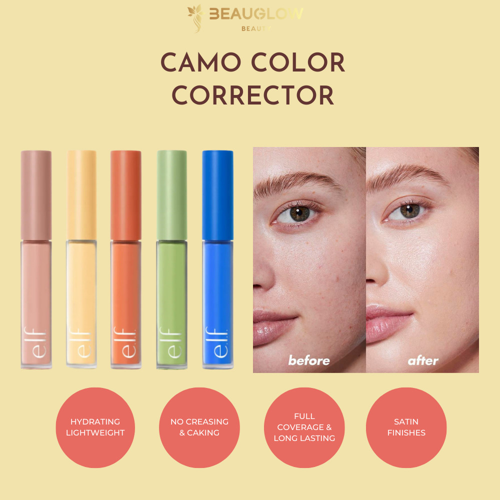 ELF Camo Color Correcting Concealer, Full Coverage, Hydrating ...