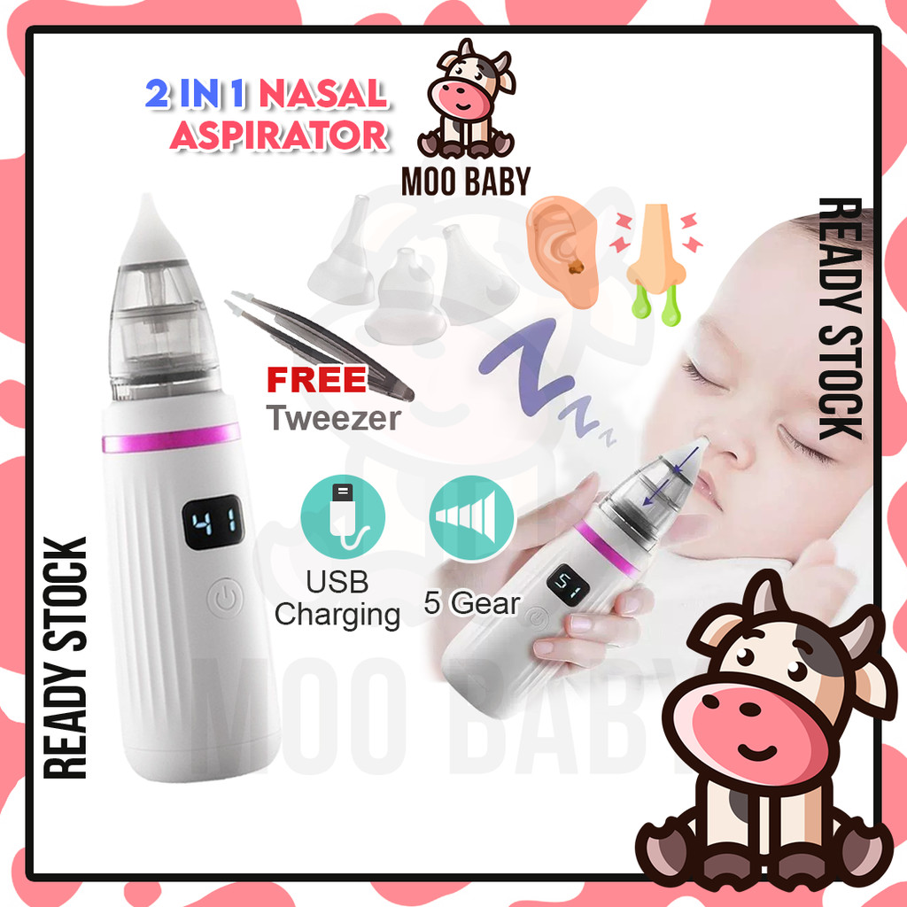 Moo Baby Penyedut Hingus Baby Nasal Aspirator Baby 2in1 Nose Suction ...