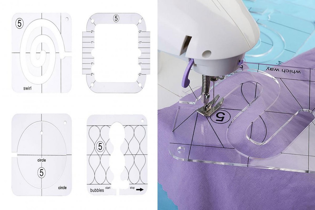 BoomBoom Sewing Machine Template Free Motion Quilting Ruler Quilting ...