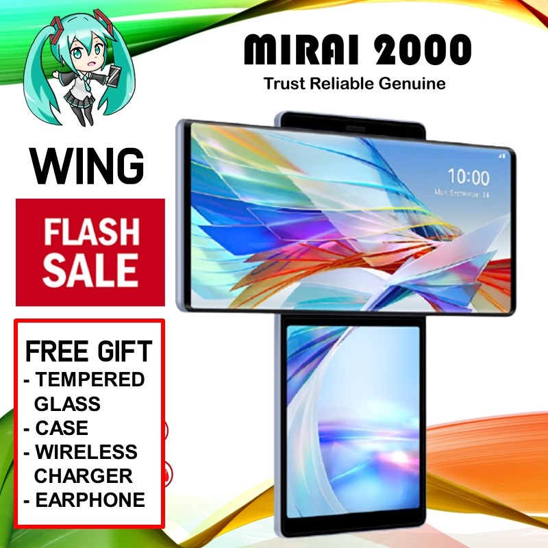 in stock LG WING 5G 8GB RAM 128GB 256GB ROM Snapdragon 765G chipset Li ...