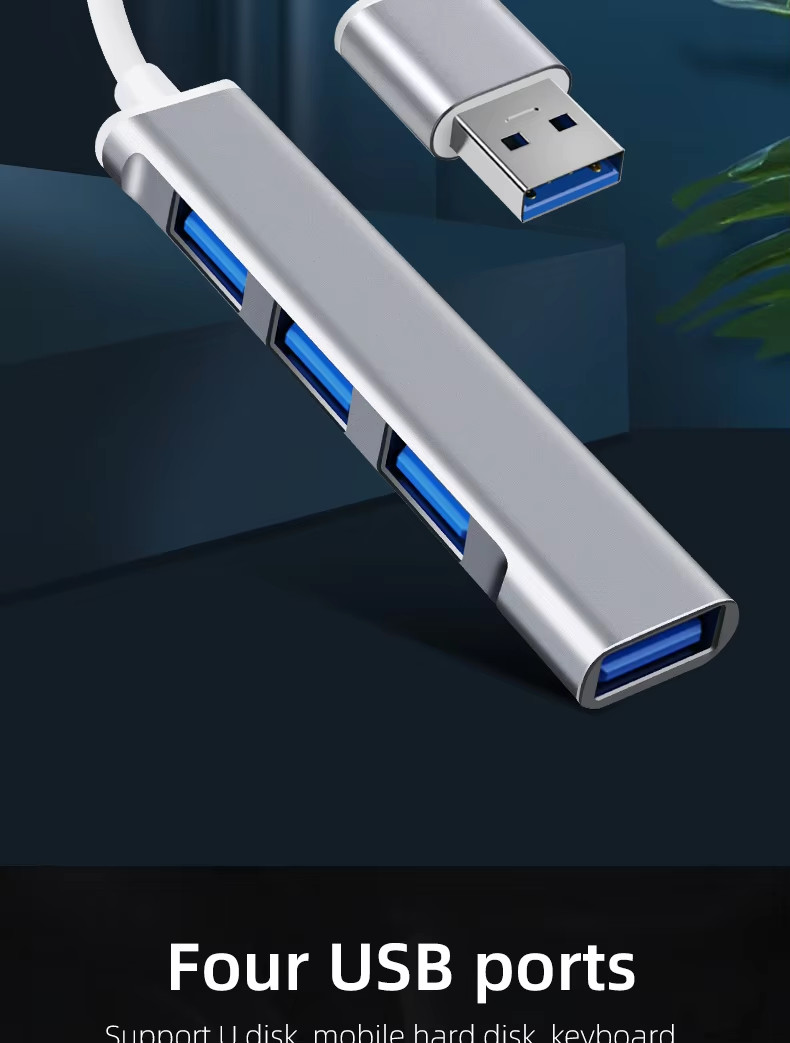 MULTI-FUNCTION SPLITTER 4 PORT TYPE C TO USB HUB SPILLTER EXPANSION ...