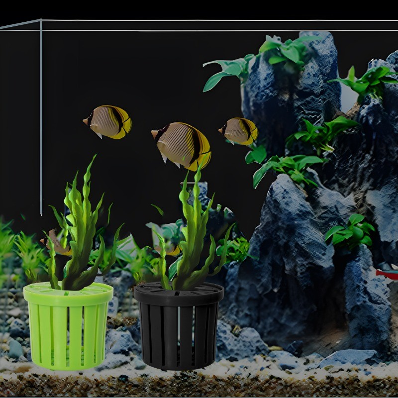 Fish Tank Planting Basket Set for Home Aquariums | 4 Durable Plant ...