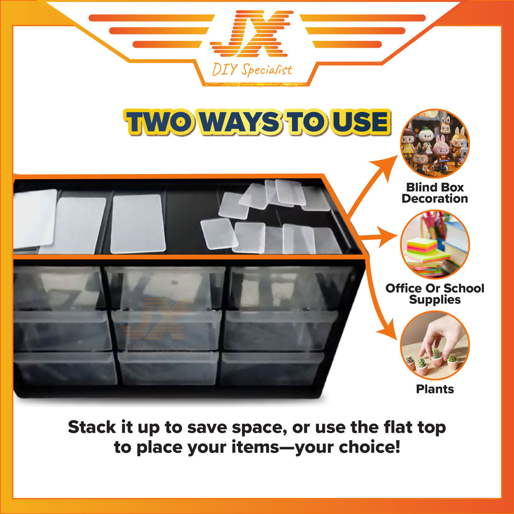 Multipurpose 9 Compartment Storage Drawer Cabinets Almari Hardware ...