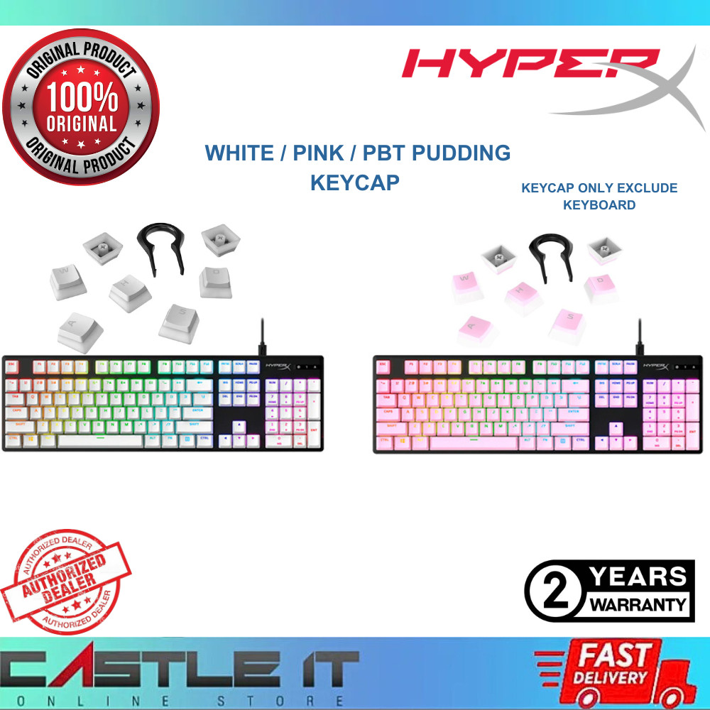 HyperX White / Pink / PBT Pudding Keycap Set US for Mechanical Keyboard ...