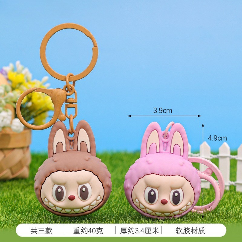 The Monsters Labubu Cartoon Keychain Bag Pendant Decoration Key Ring ...