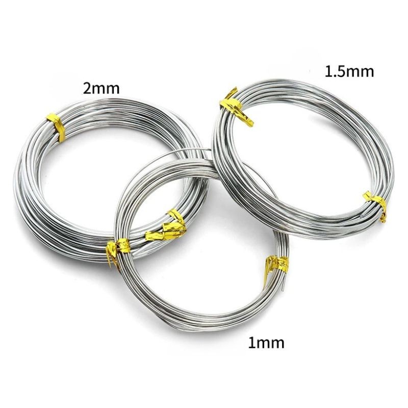 CTD 5m Long Aluminium 1mm 1.5mm 2mm Wire Aluminum Crafts Wire Flexible ...