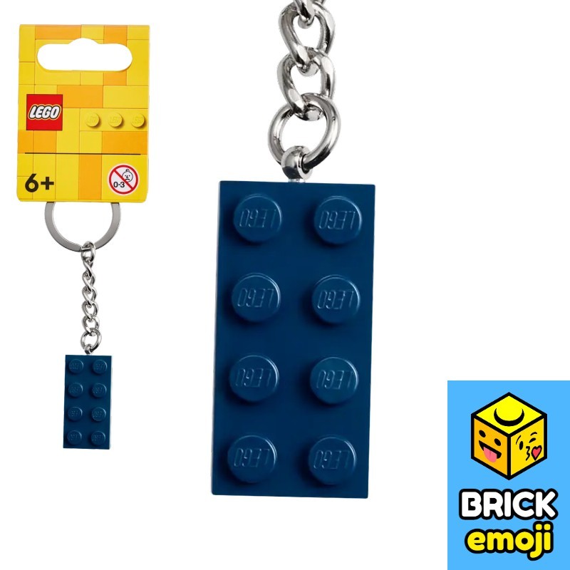 LEGO 854237 Earth Blue 2x4 Keyring Key Chain | Shopee Malaysia