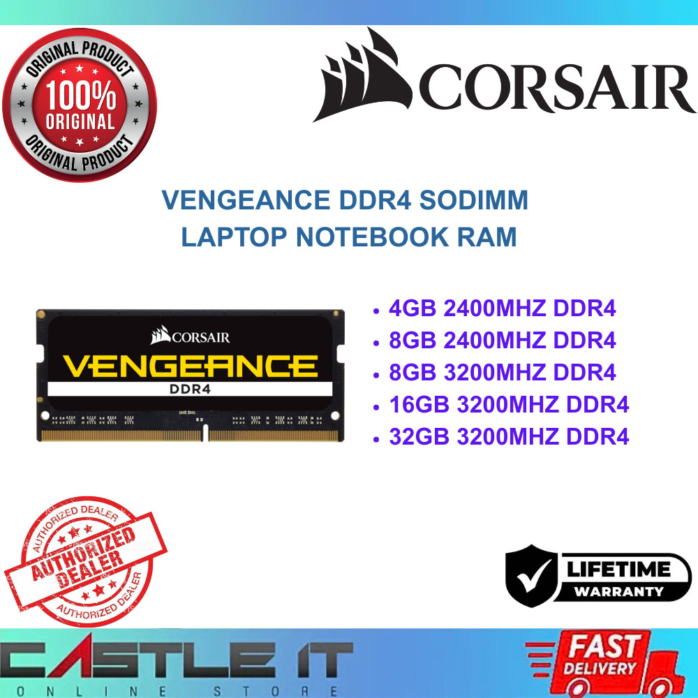 CORSAIR Vengeance RAM Laptop DDR4 8GB 16GB 32GB 2400MHz 3200MHz Sodimm ...