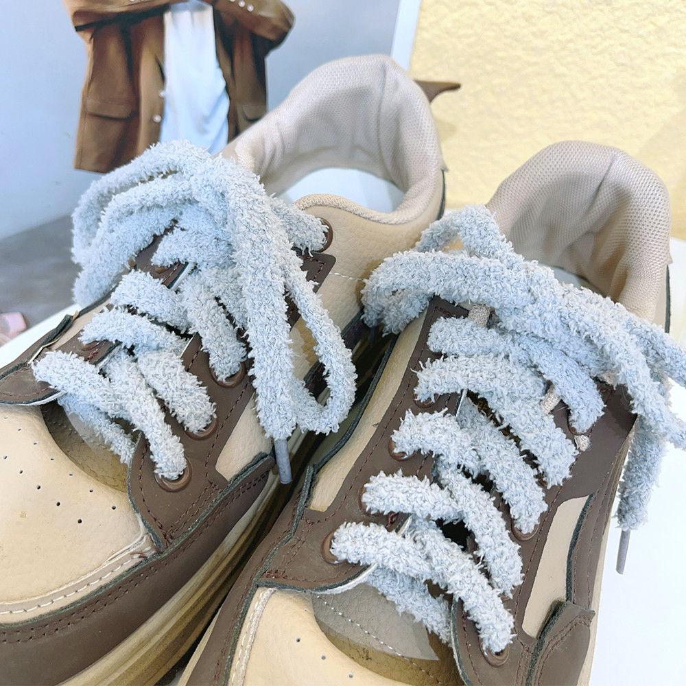 120cm Wide Flat Plush Shoelaces - Trendy Coolstring Shoes Strings ...