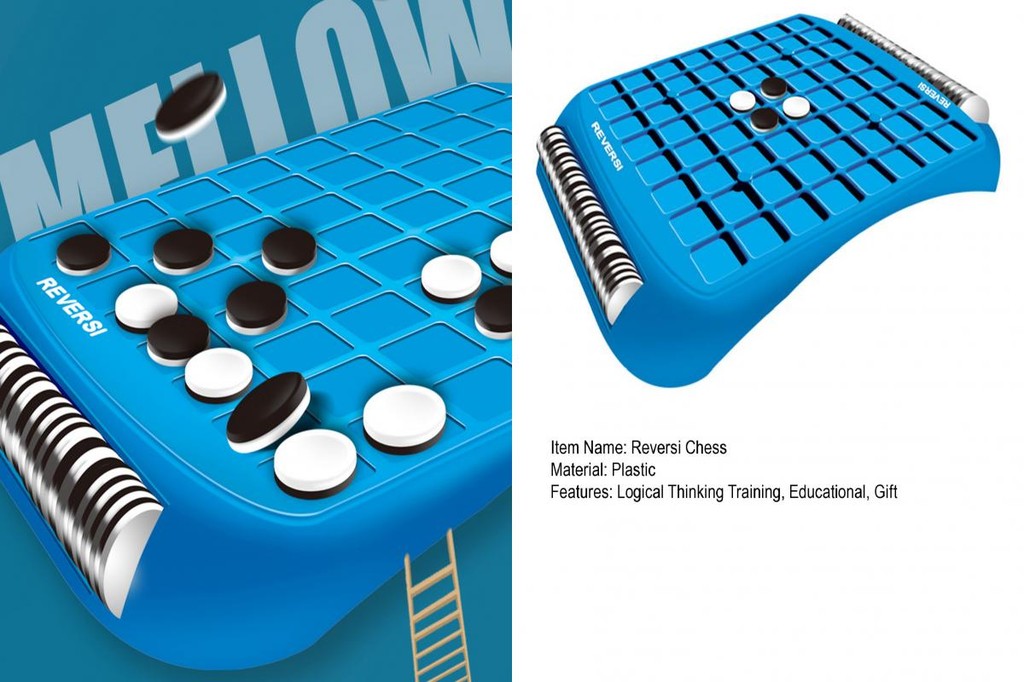 YA Reversible Pieces Toy Kids Reversi Chess Reversi Chess Board Game ...