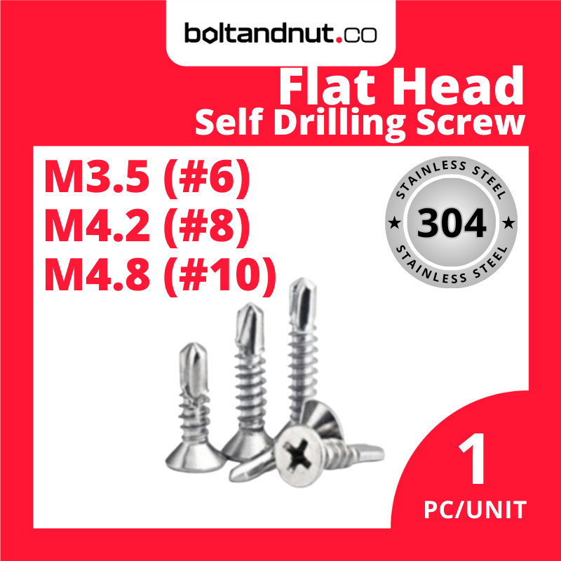 CSK Phillips Flat Head Self Drilling Screw | SUS 410 Stainless Steel ...