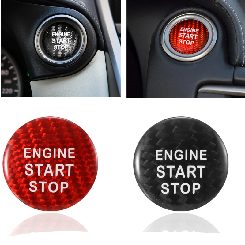 Car Ignition Device Engine Start Stop Button Switch Sticker Cover Key ...