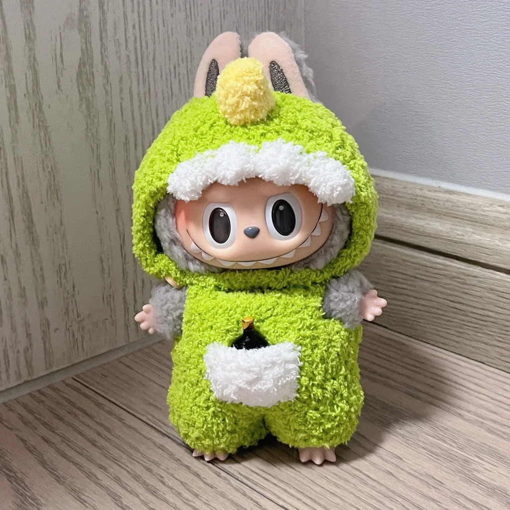 17cm Labubu Doll Dinosaur Roleplay Clothes Trendy Hoodies and Doll ...