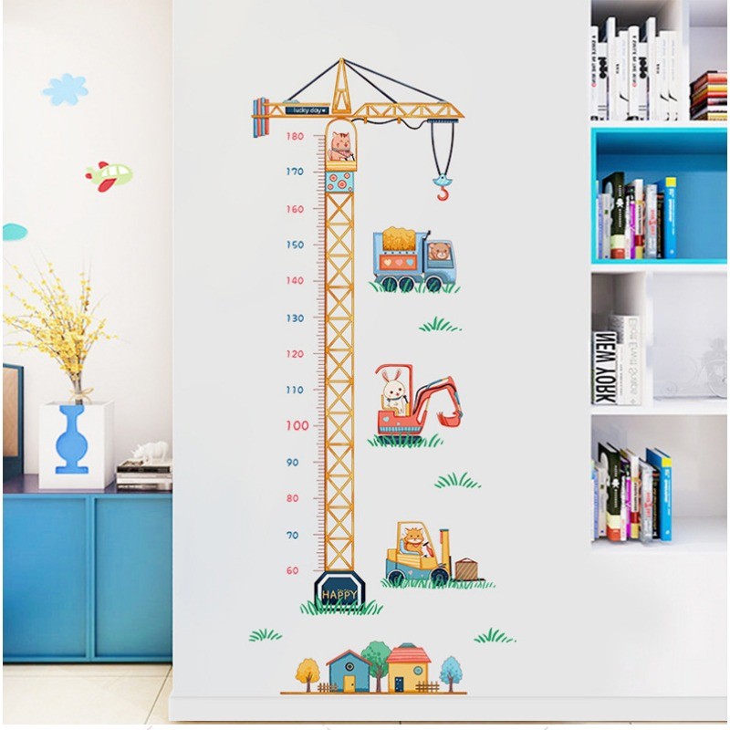 Wall Decorations, Cute Cartoon Height Chart Stickers, Growth Chart for ...