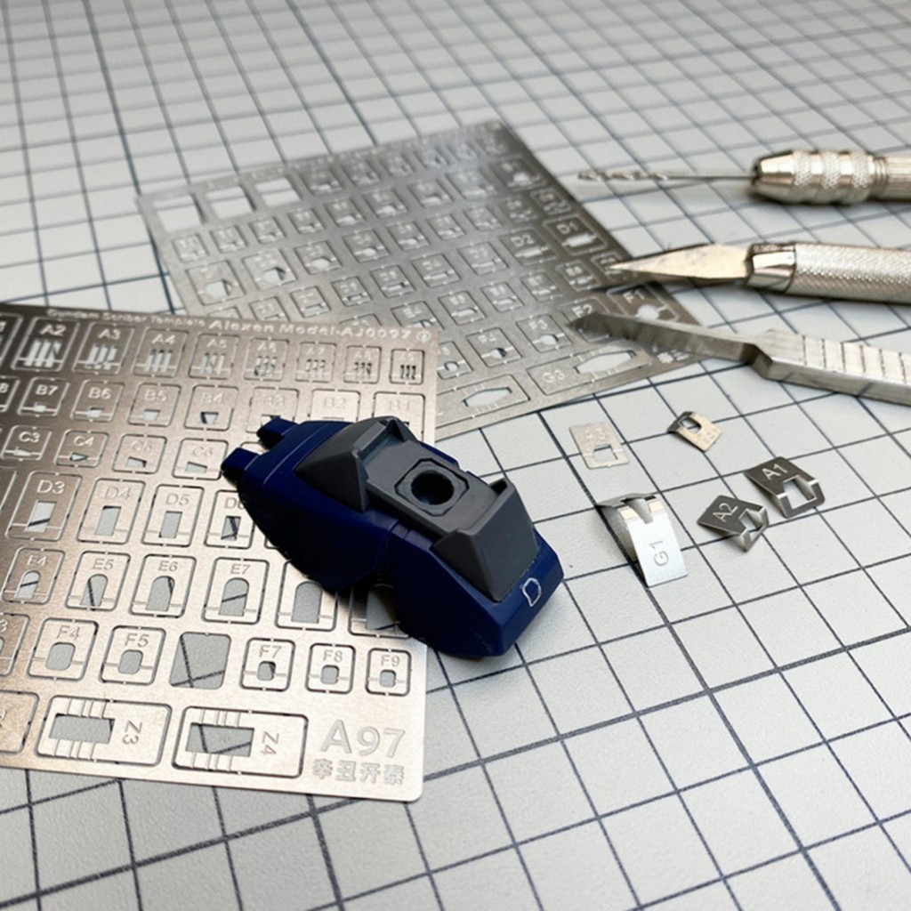 Alexen AJ0097 Flat and Folding Scribing Ruler Gundam Scriber Template ...