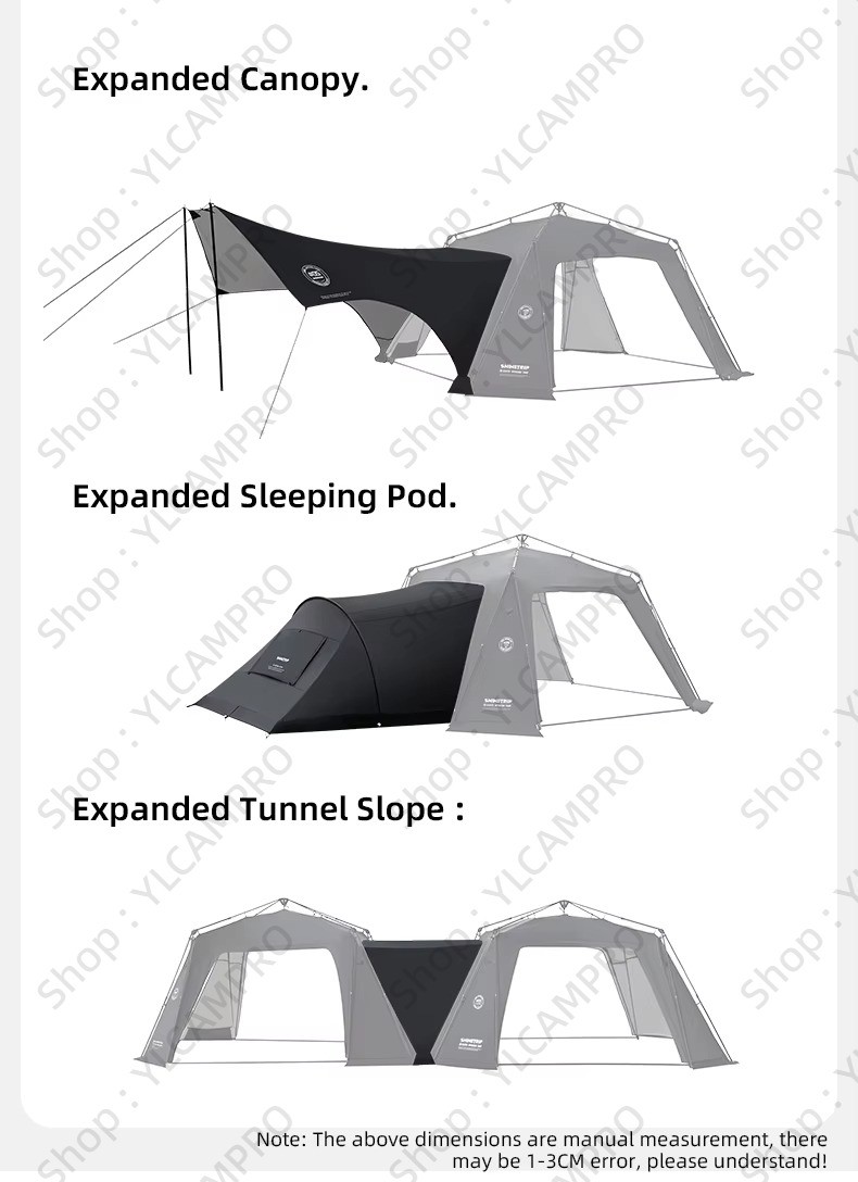 SHINETRIP Large Big Dome Tent Quick Setup Tent Waterproof Sunproof ...