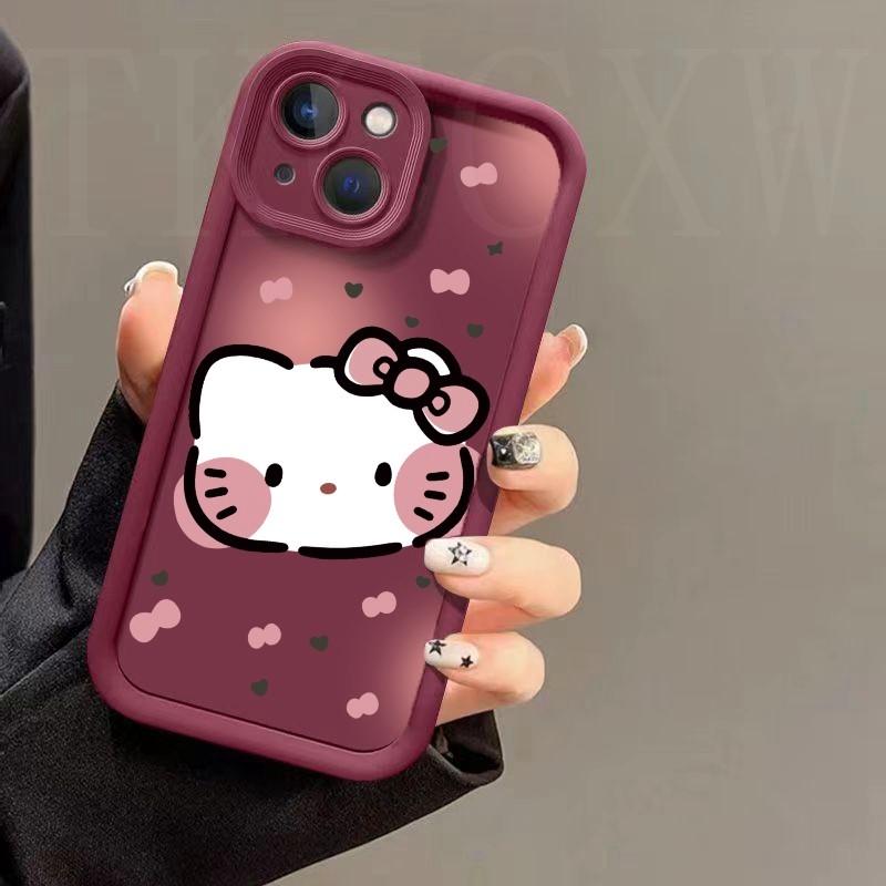 Gradient Pink Hello Kitty Pattern Phone Case For Redmi A4 14C A3 Pro ...