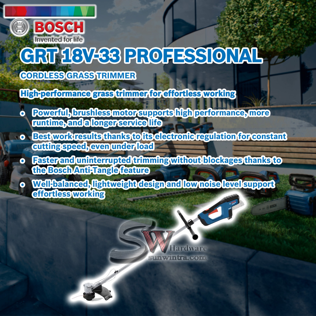BOSCH GRT 18V-33 Cordless Grass Trimmer GRT18V-33 **SOLO/BATTERY ...
