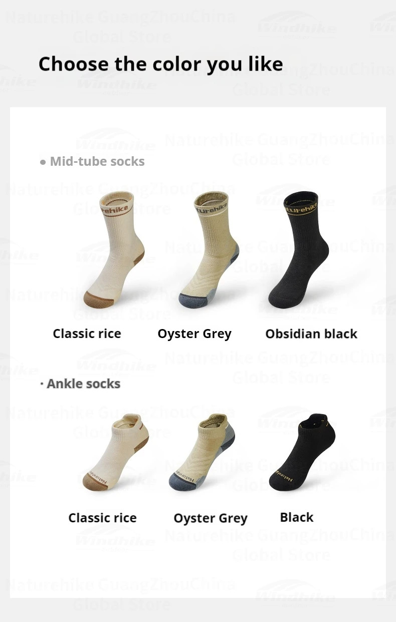 Naturehike Merino Wool Socks Winter Hiking Warm Lightweight Shock ...