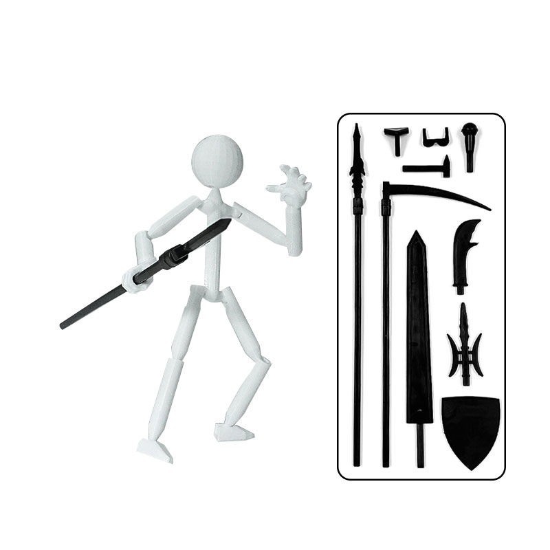 Matchstick Man Movable Joints 3D Printing Assembly Model Action Figures ...