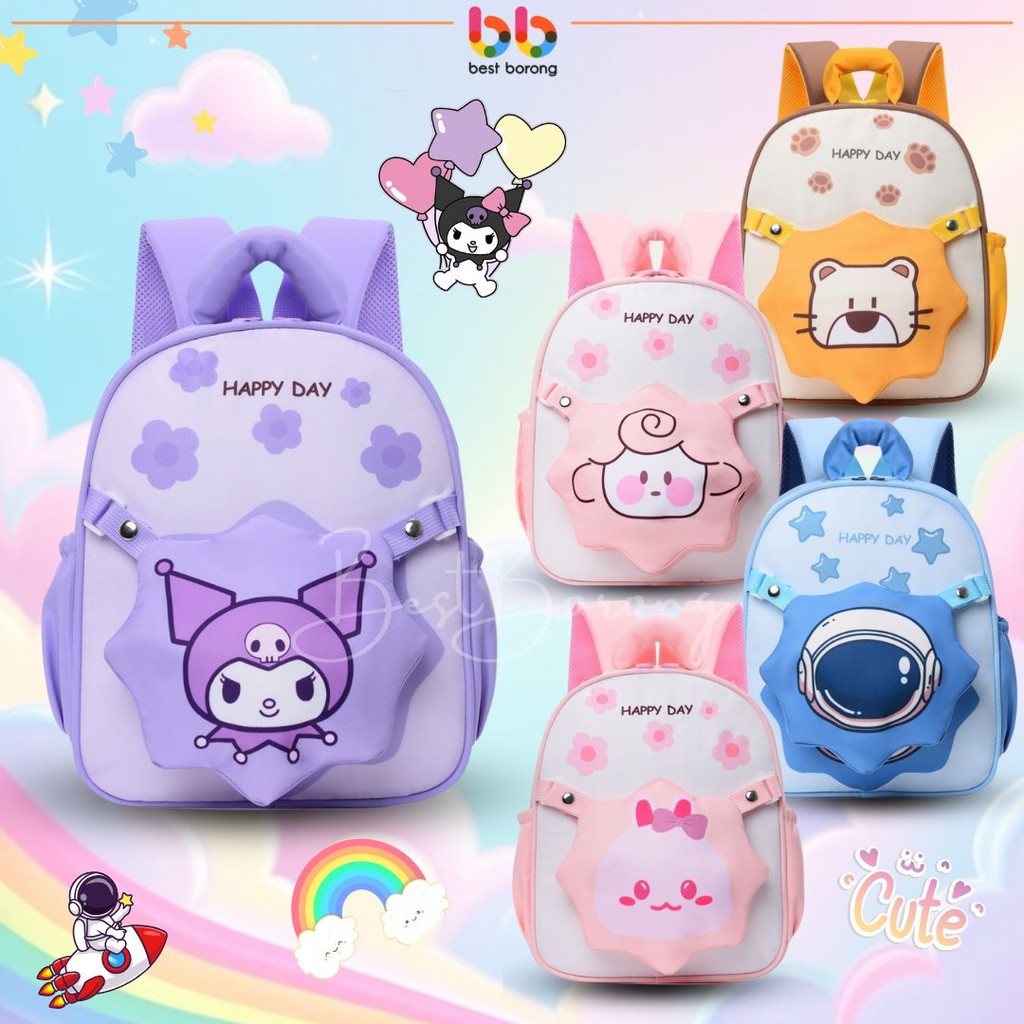 32cm Children Kindergarten Backpack School bag Cartoon Beg Pra Sekolah ...
