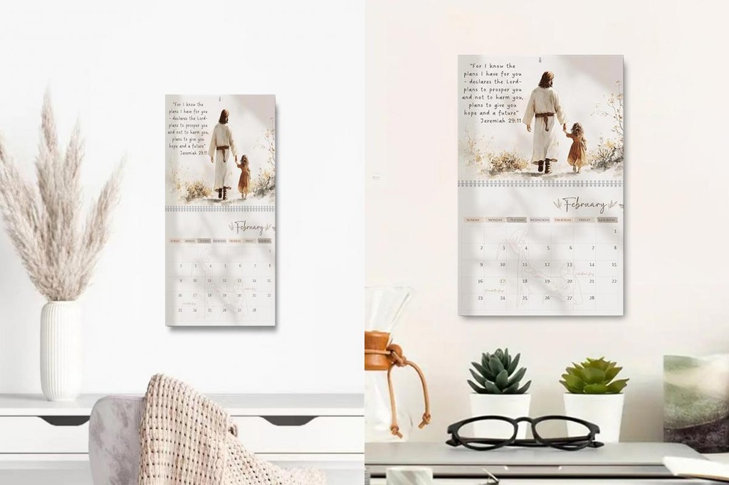 Spiritual Devotion Organizer 2025 2025 Jesus Wall Calendar Religious ...