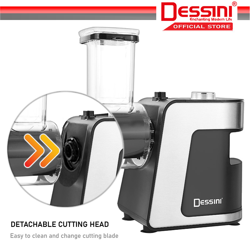 DESSINI ITALY Electric Vegetable Fruit Slicer Spiralizer Cutter Chopper ...