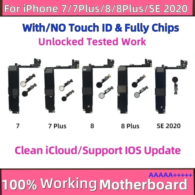 in stock Unlocked For iPhone 8 Plus motherboard unlocked With Touch ID ...