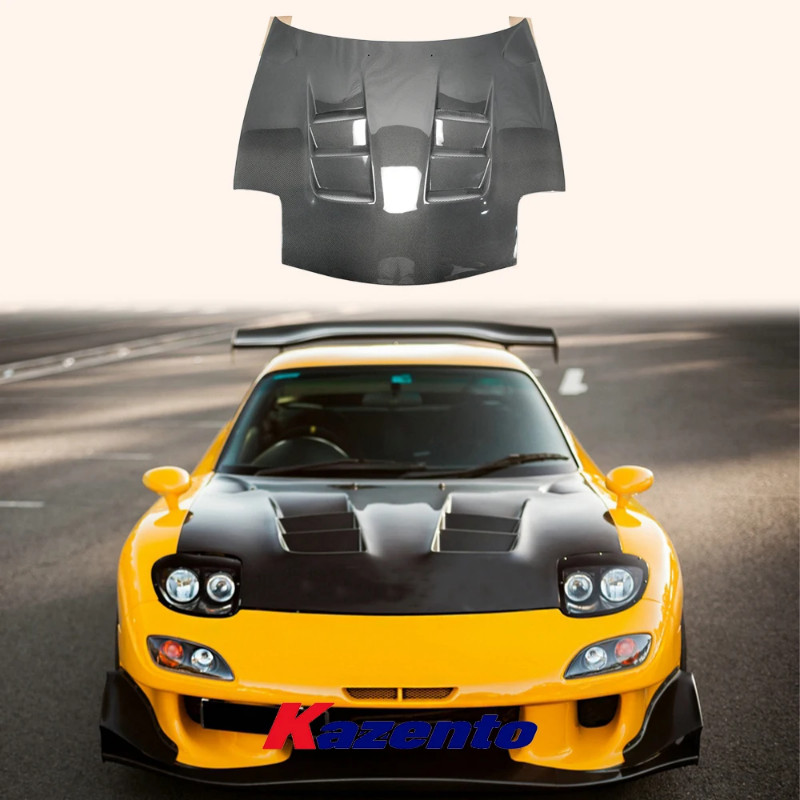 For Mazda RX-7 FD RX7 FD3S RE Style Carbon Fiber Front Vented Bumper ...