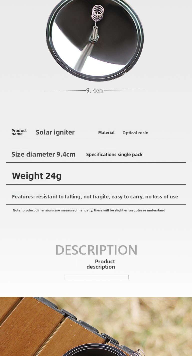 Solar Igniter Outdoor Mountaineering Camping Wilderness Survival ...