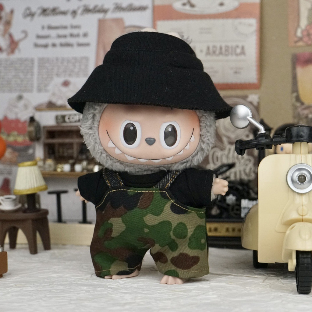 (Cloth Only) For 17 cm labubu baby clothes 17cm labubu clothes play ...