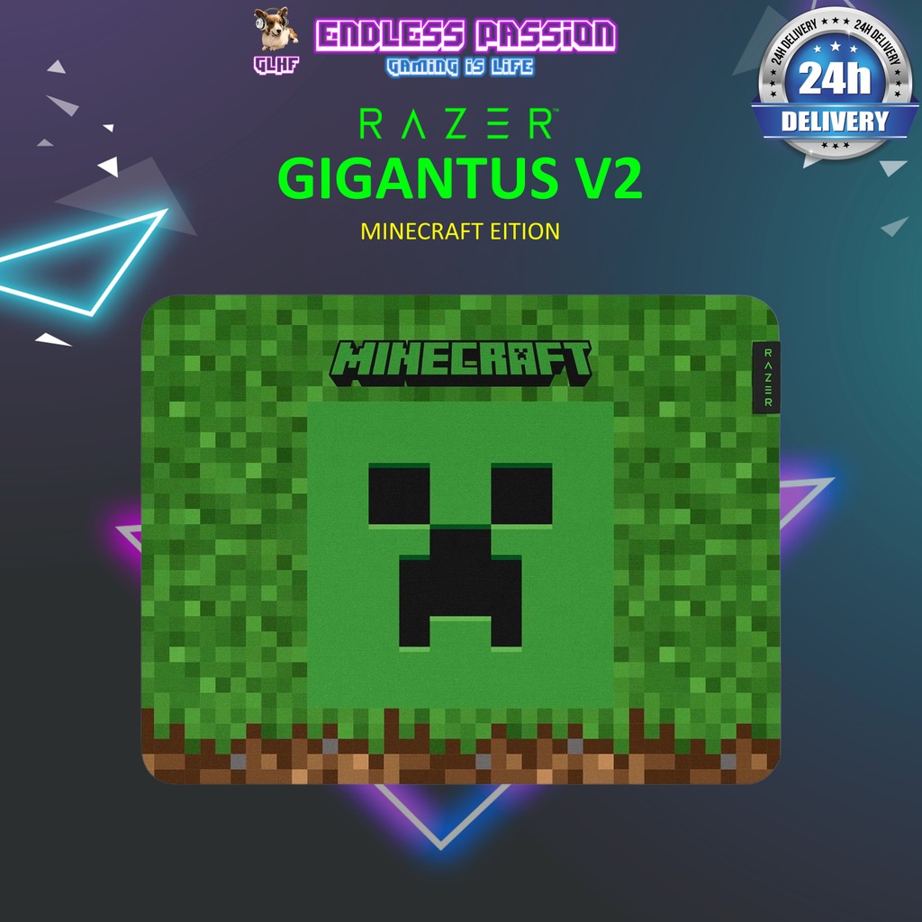 Razer Gigantus V2 Minecraft Edition - Soft Gaming Mouse Mat for Speed ...