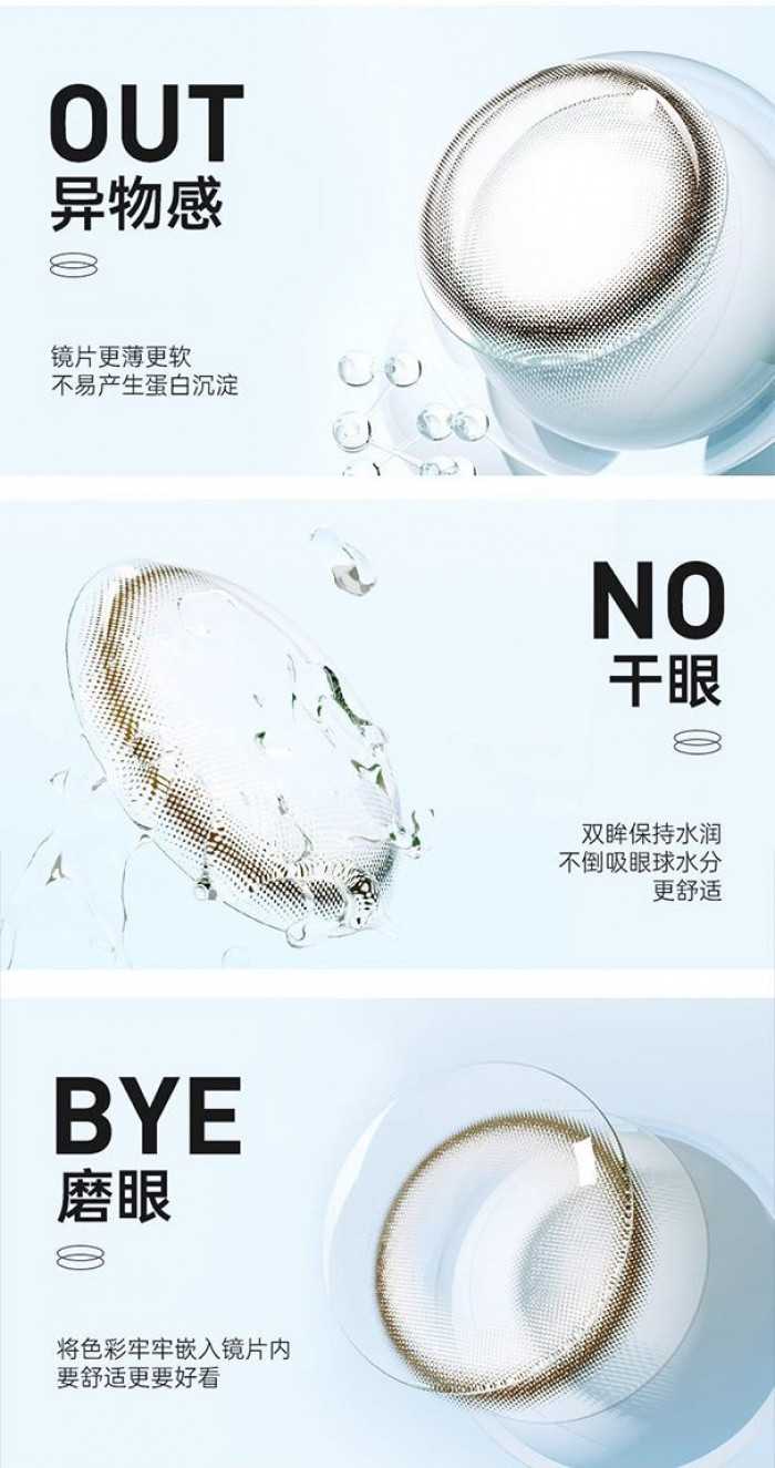 【LensQueen 24 jam hantar stok】Kanta sentuh warna diameter besar 14.5mm ...