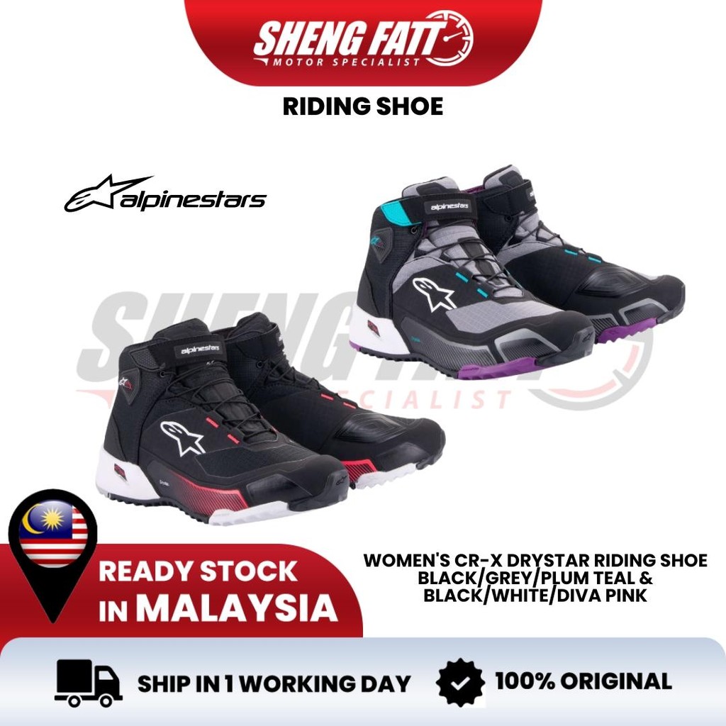 ALPINESTARS WOMEN CR-X DRYSTAR Motorcycle Comfortable Shoe Superbike ...