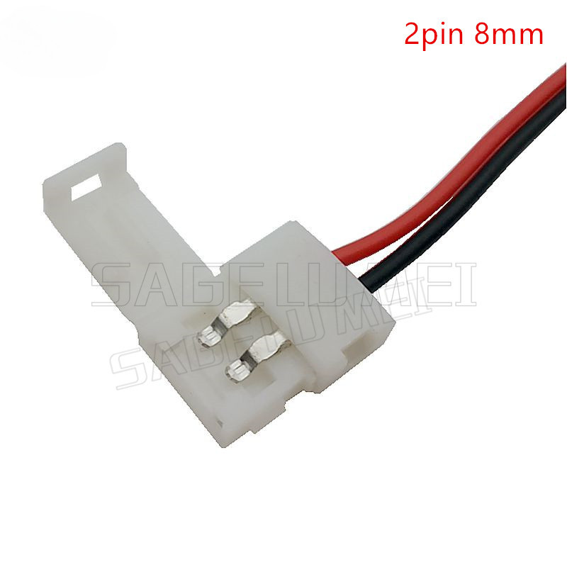 5pcs 2pin 8mm 10mm 3pin 4pin 5pin 6pin led connector cable Free Welding For 5050 3528 Single ...