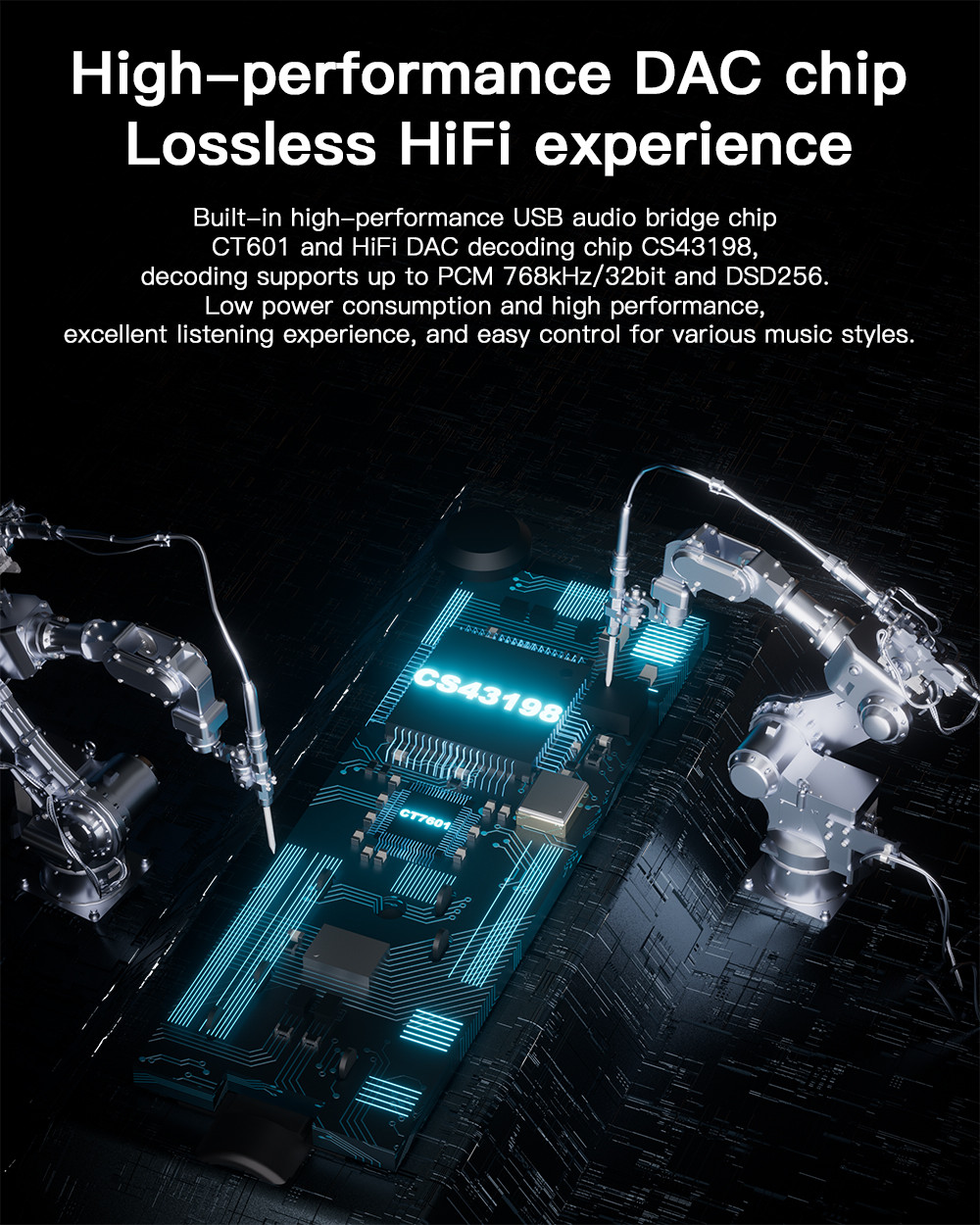 KEYSION Dual Chip CS43198+CT7601 Portable USB HFI DAC& Mini Headphone ...
