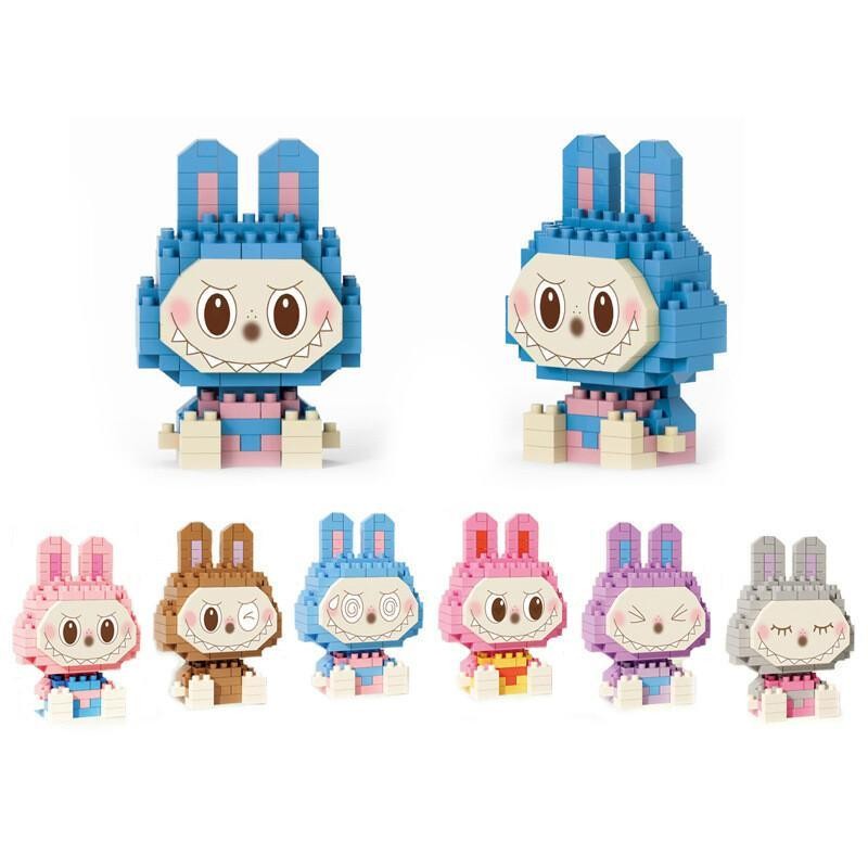 Labubu Model Puzzle Assembly Toy Blind Box Labubu Micro Particle ...