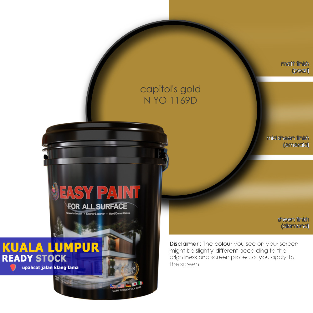1 Liter and 5 Liter - CAPITOL'S GOLD N YO 1169D, Easy Paint All Surface ...
